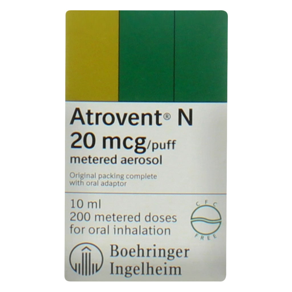 Atrovent N 20mcg Metered Aerosol Inhaler 200 Puffs - myAster