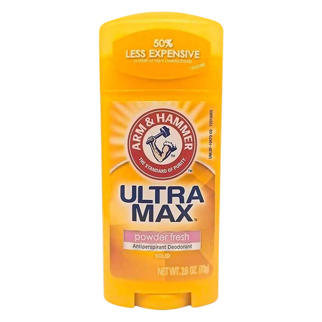 Arm & Hammer UltraMax Solid 48H Antiperspirant Deodorant Stick Powder ...