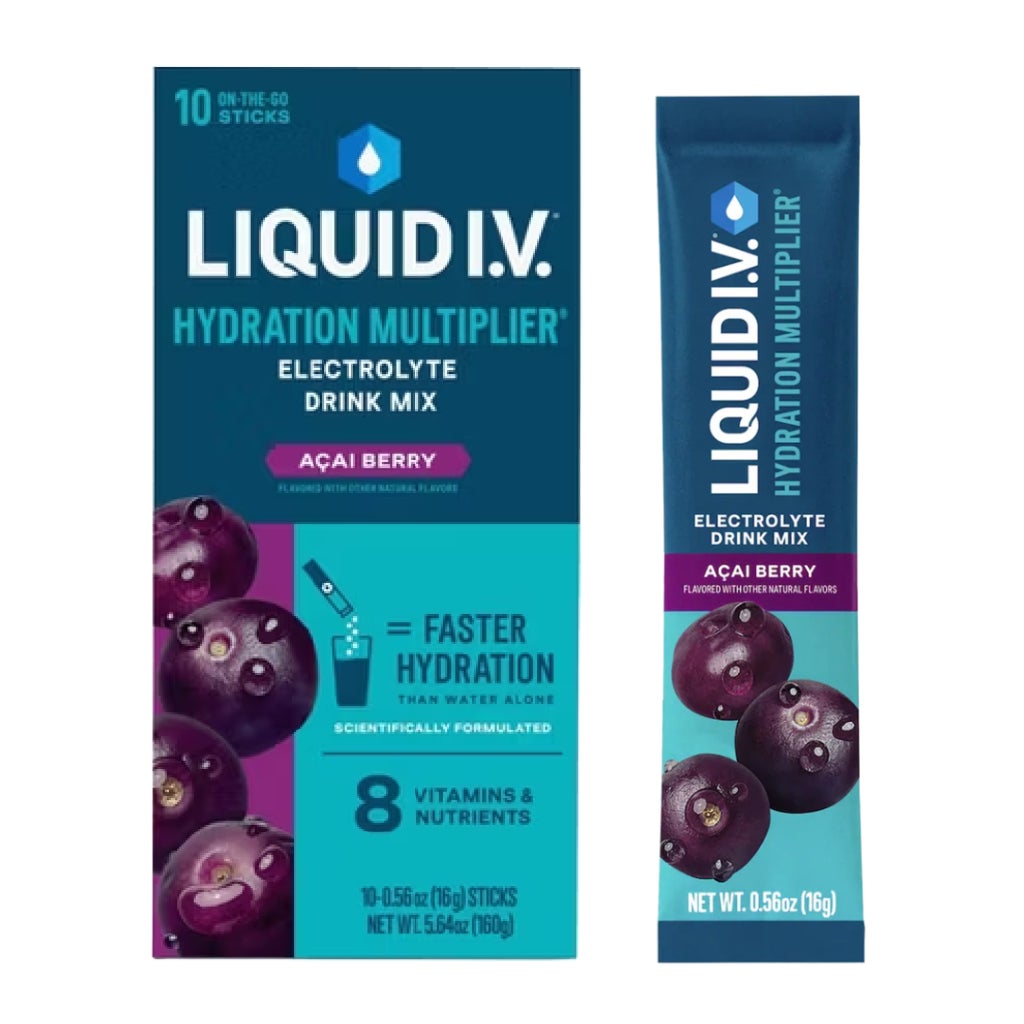 Liquid I.V. Hydration Multiplier Electrolyte Drink Mix - Acai Berry ...