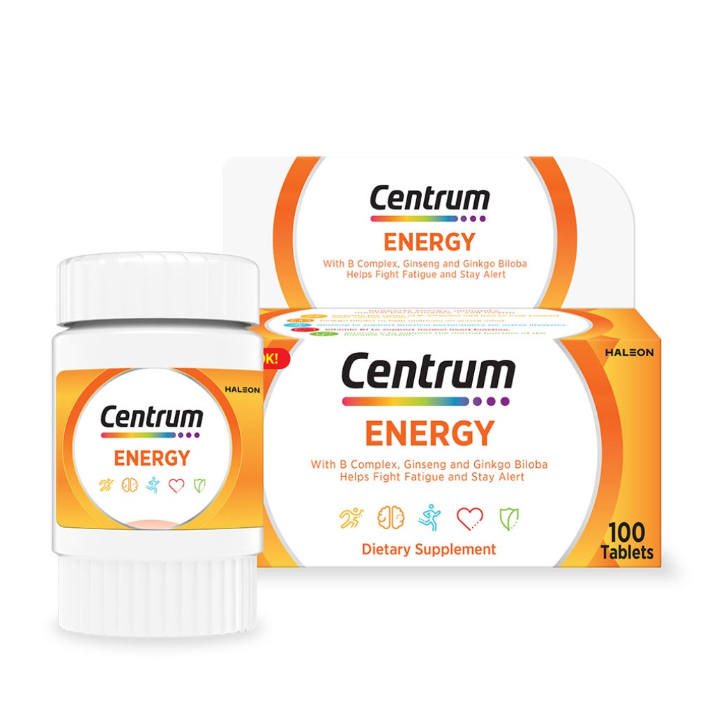 Centrum Energy Multivitamin Supplement Tablets, Pack of 100's - myAster