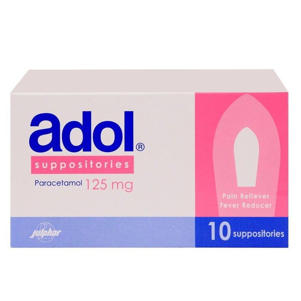 Adol Paracetamol 125mg Suppositories, Pack of 10's - myAster