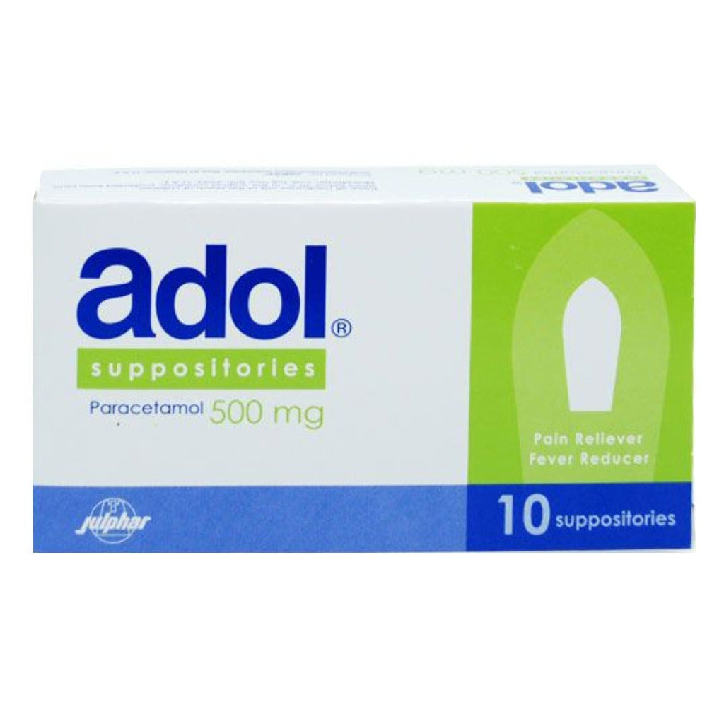 Adol Paracetamol 500mg Suppositories, Pack of 10's - myAster