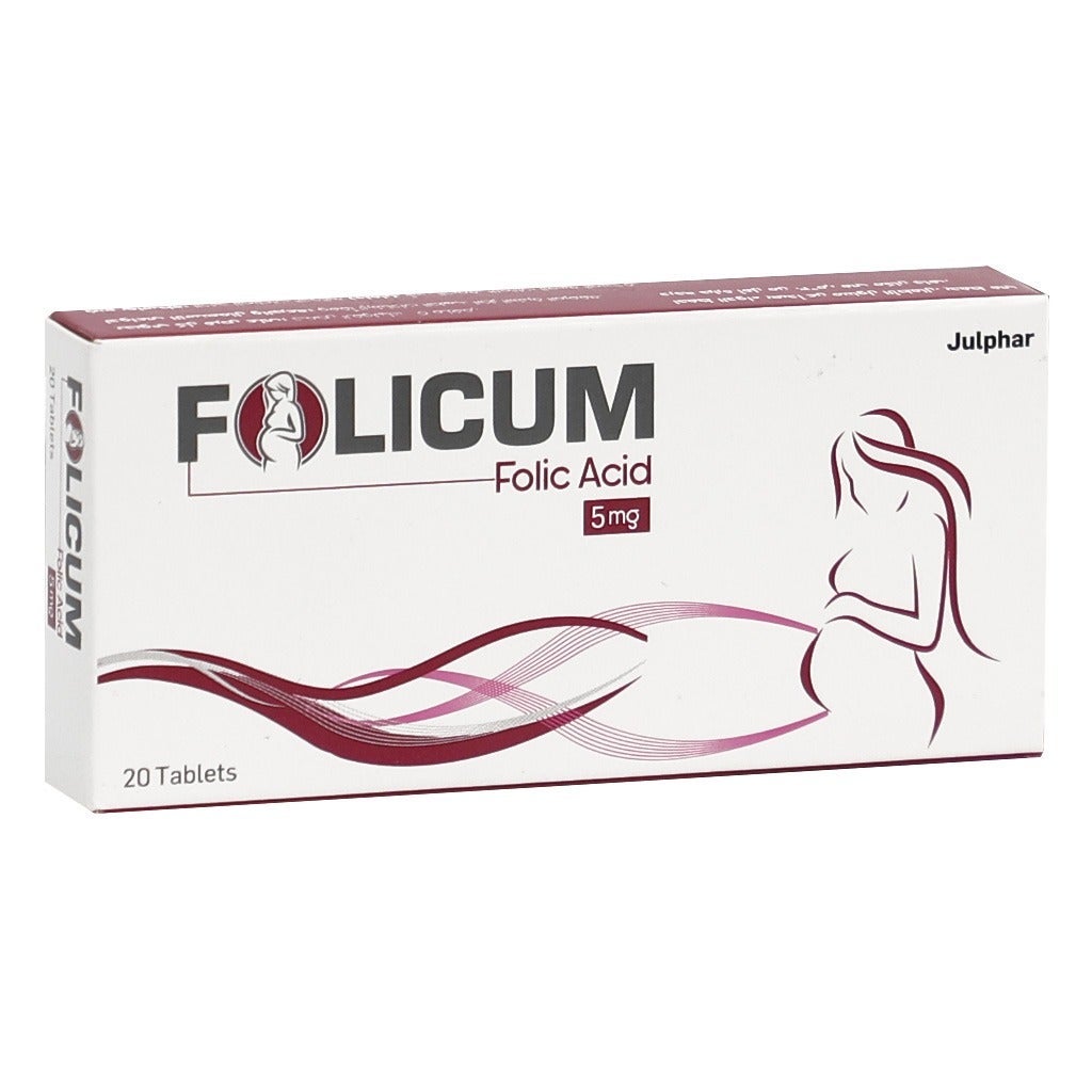 Folicum 5mg Tablets, Pack of 20's - myAster
