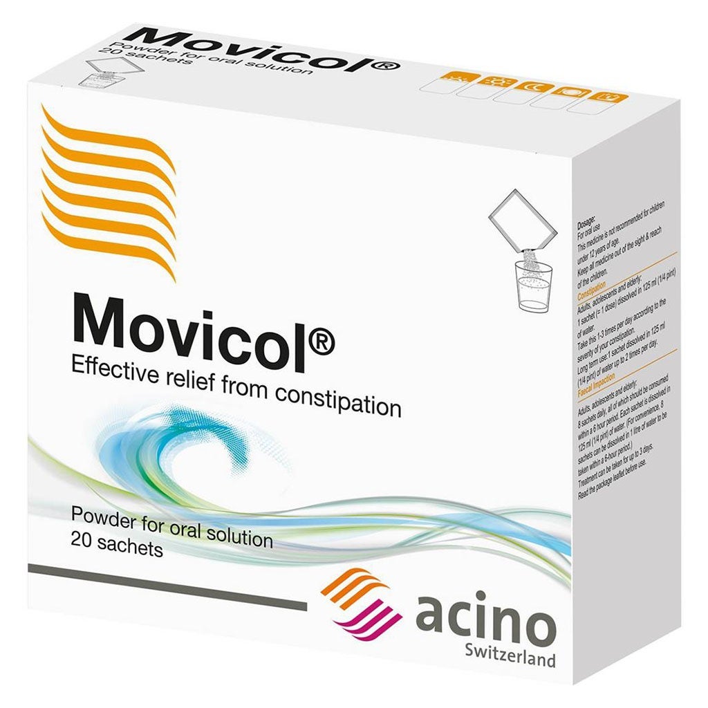 Movicol Adult Powder Sachets For Constipation Relief 13.8g, Pack of 20 ...
