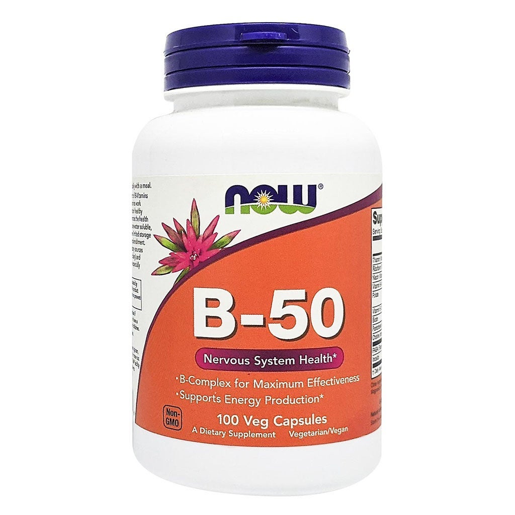Now B 50 Vitamin B Complex Capsules, Pack of 100's - myAster