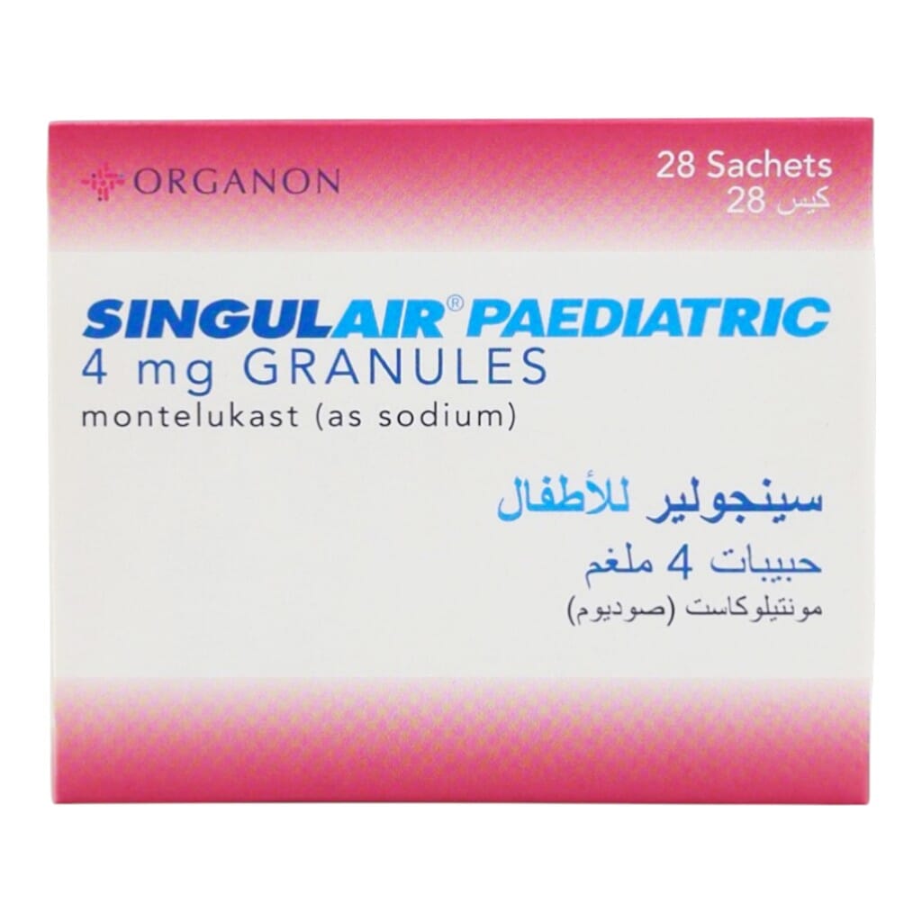 Singulair Pediatric 4mg Oral Granules Sachet, Pack of 28's - myAster