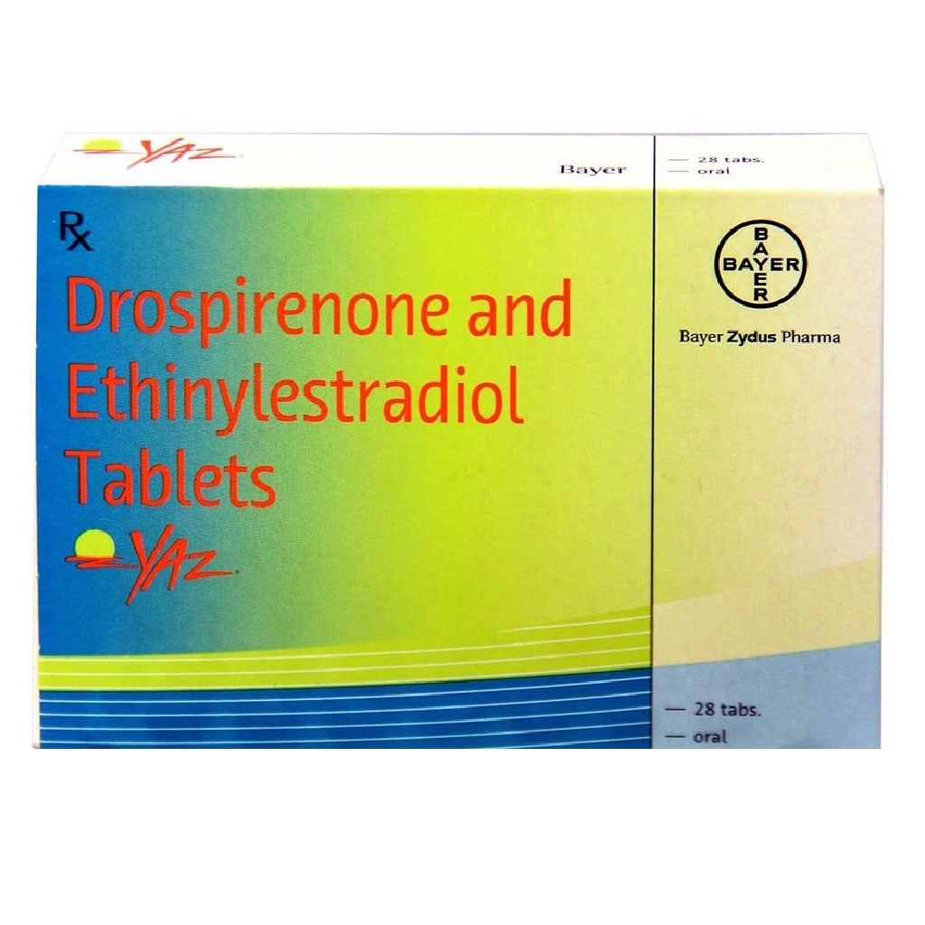 Yaz Film-Coated Tablets, Pack of 28's - myAster