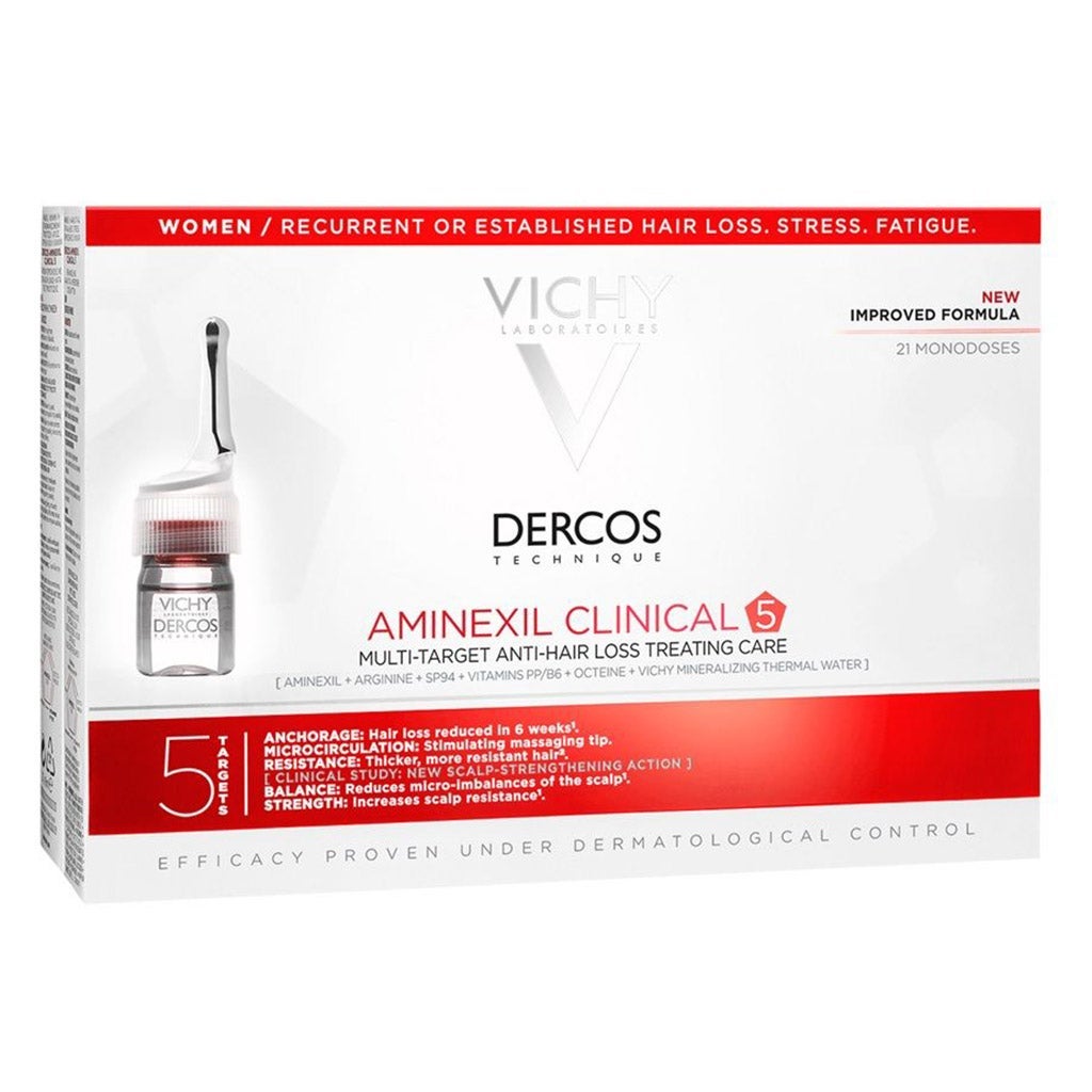 Vichy Dercos Aminexil Clinical 5 Anti-Hair Loss Care 6ml, Pack of 21's ...