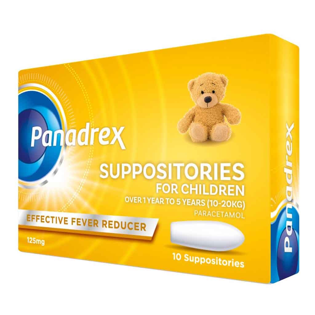 Panadrex Paracetamol 125mg Suppositories, Pack of 10's - myAster