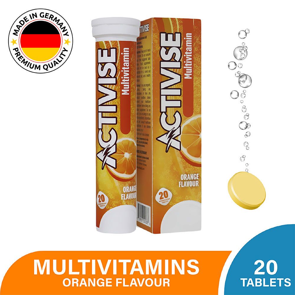 Activise Multivitamins Orange Flavour Effervescent Tablets For Energy ...
