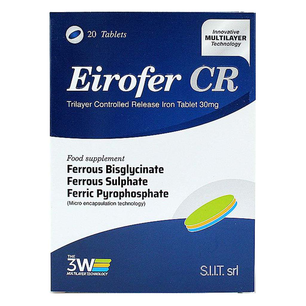 Eirofer CR Controlled Release Iron 30mg Tablets, Pack of 20's - myAster