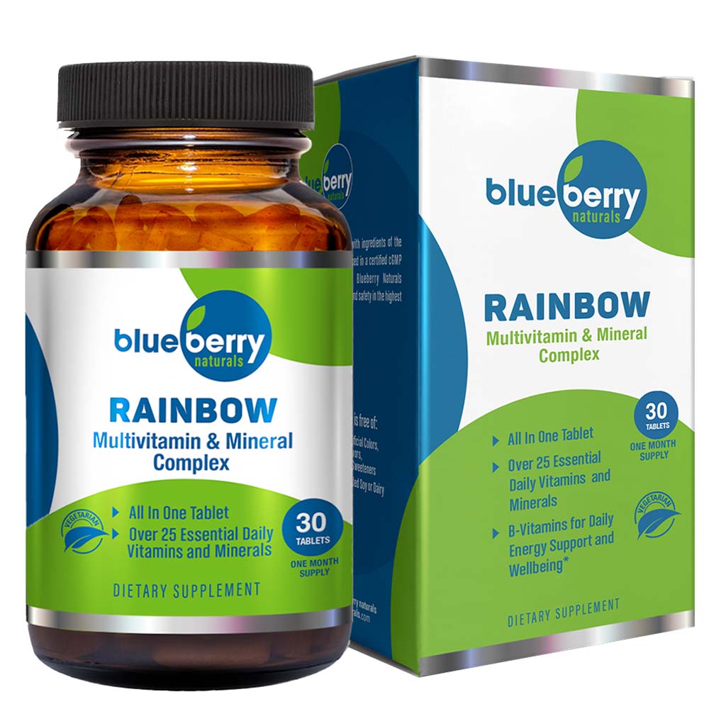 Blueberry Naturals Rainbow Adult Multivitamins & Minerals Supplement ...