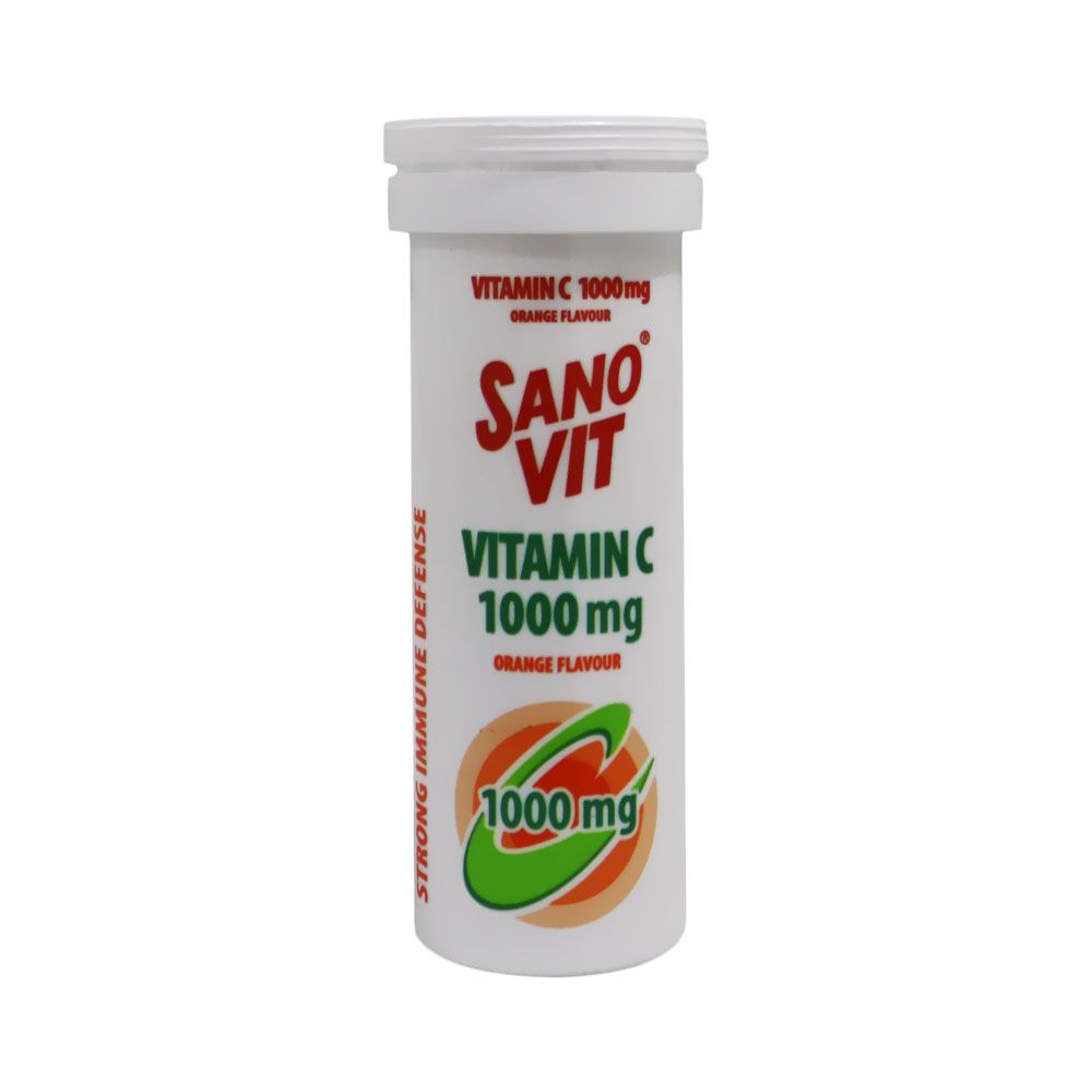 Sanovit Vitamin-C 1000mg Orange Effervescent Tablets, Pack of 10's ...