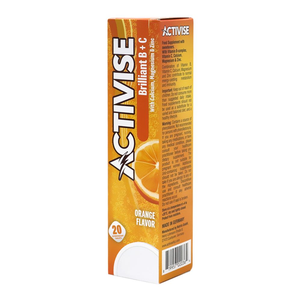 Activise Brilliant B + C Vitamin B complex & C Effervescent Tablets For ...