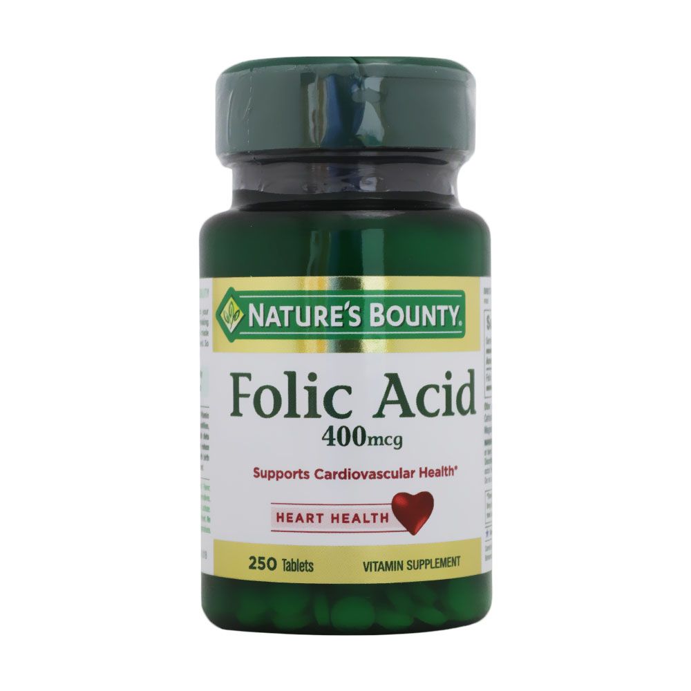 Nature's Bounty Folic Acid 400mcg Tablets, Pack of 250's - myAster