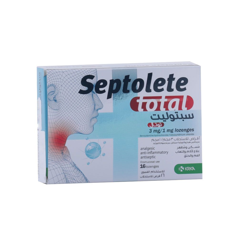 Septolete Total Oral Lozenges, Pack of 16's - myAster