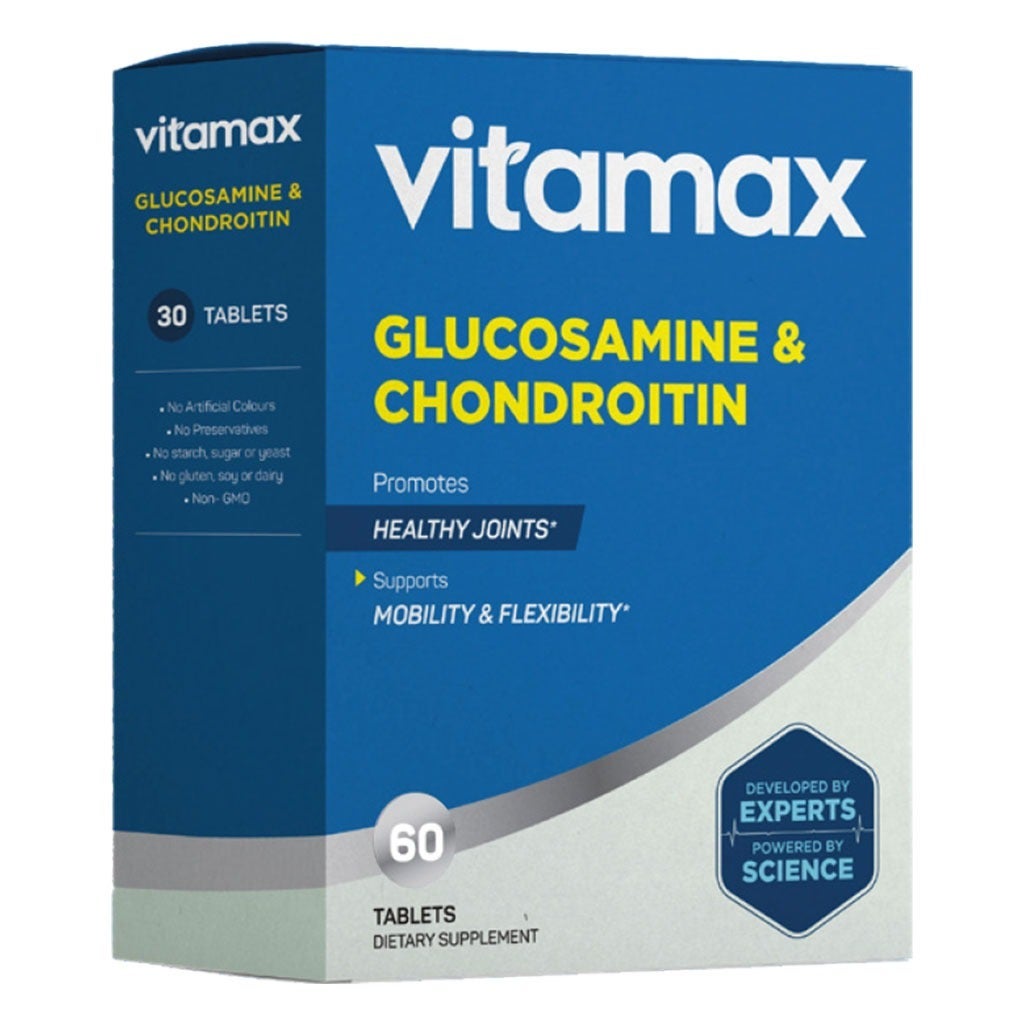 Vitamax Glucosamine + Chondroitin Tablets For Joint Health, Pack of 60 ...