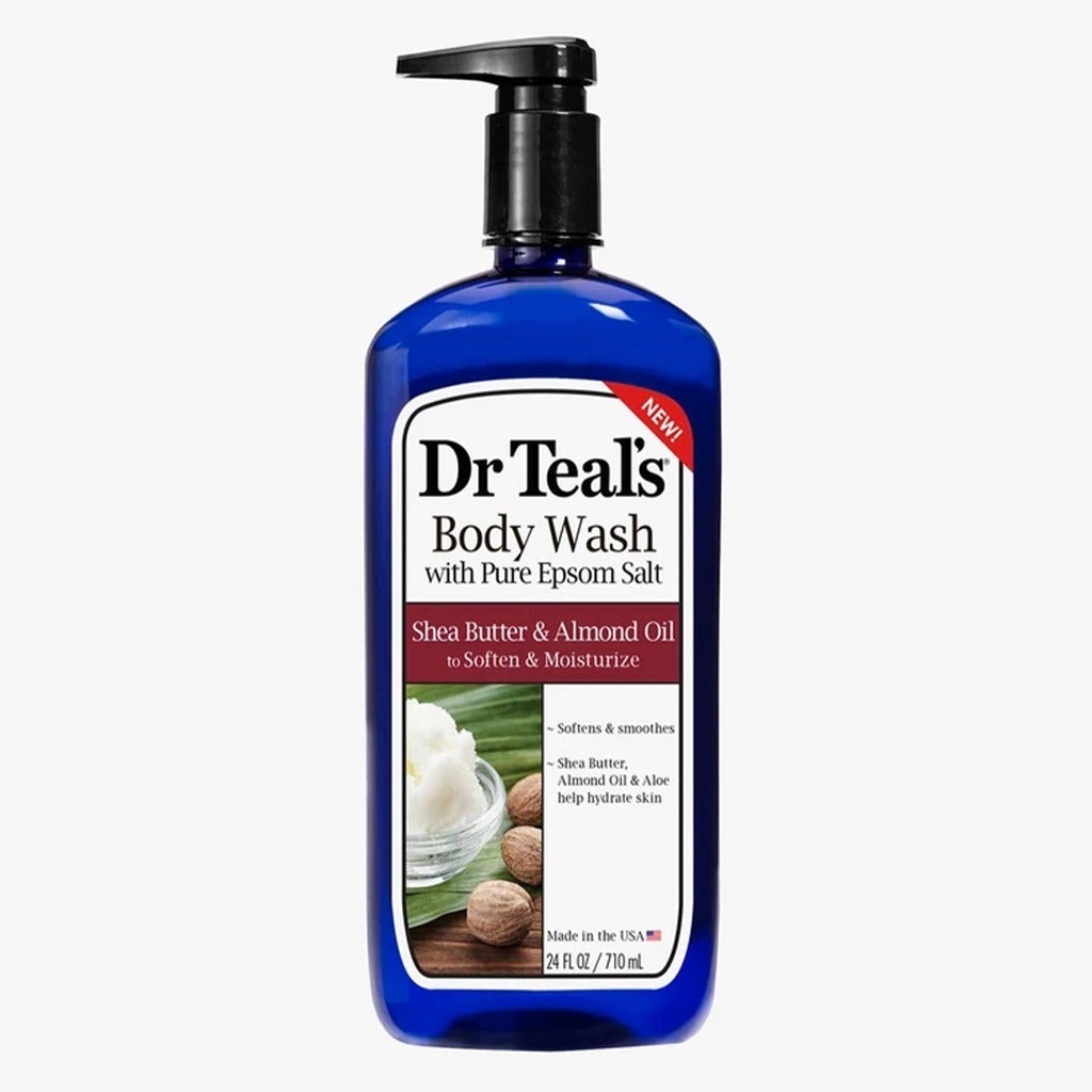 Dr Teal's Pure Epsom Salt Body Wash Shea Butter & Almond Oil 710ml ...