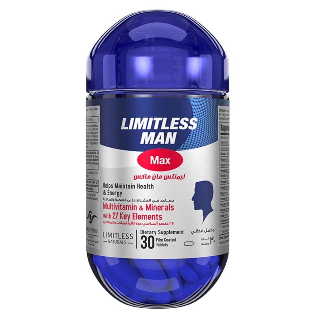 Eva Pharma Limitless Man Max Multivitamins & Minerals Supplement ...