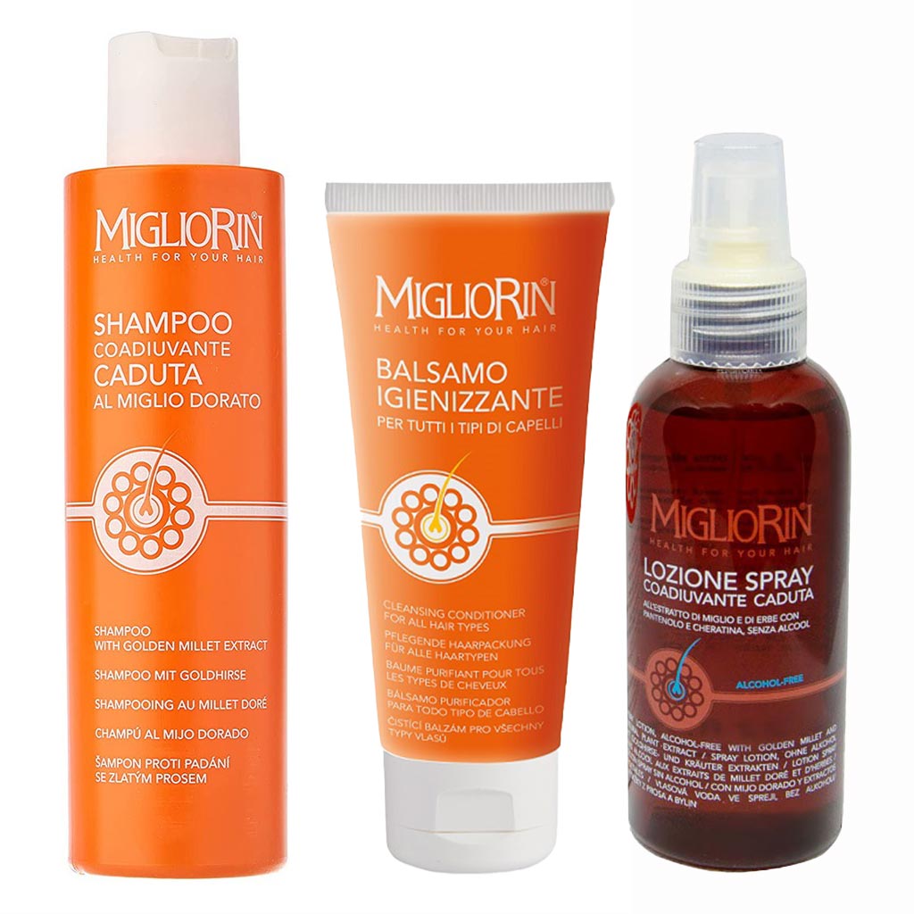 Migliorin Anti- Hair Loss Shampoo 200ml + Conditioner 100ml + Spray ...