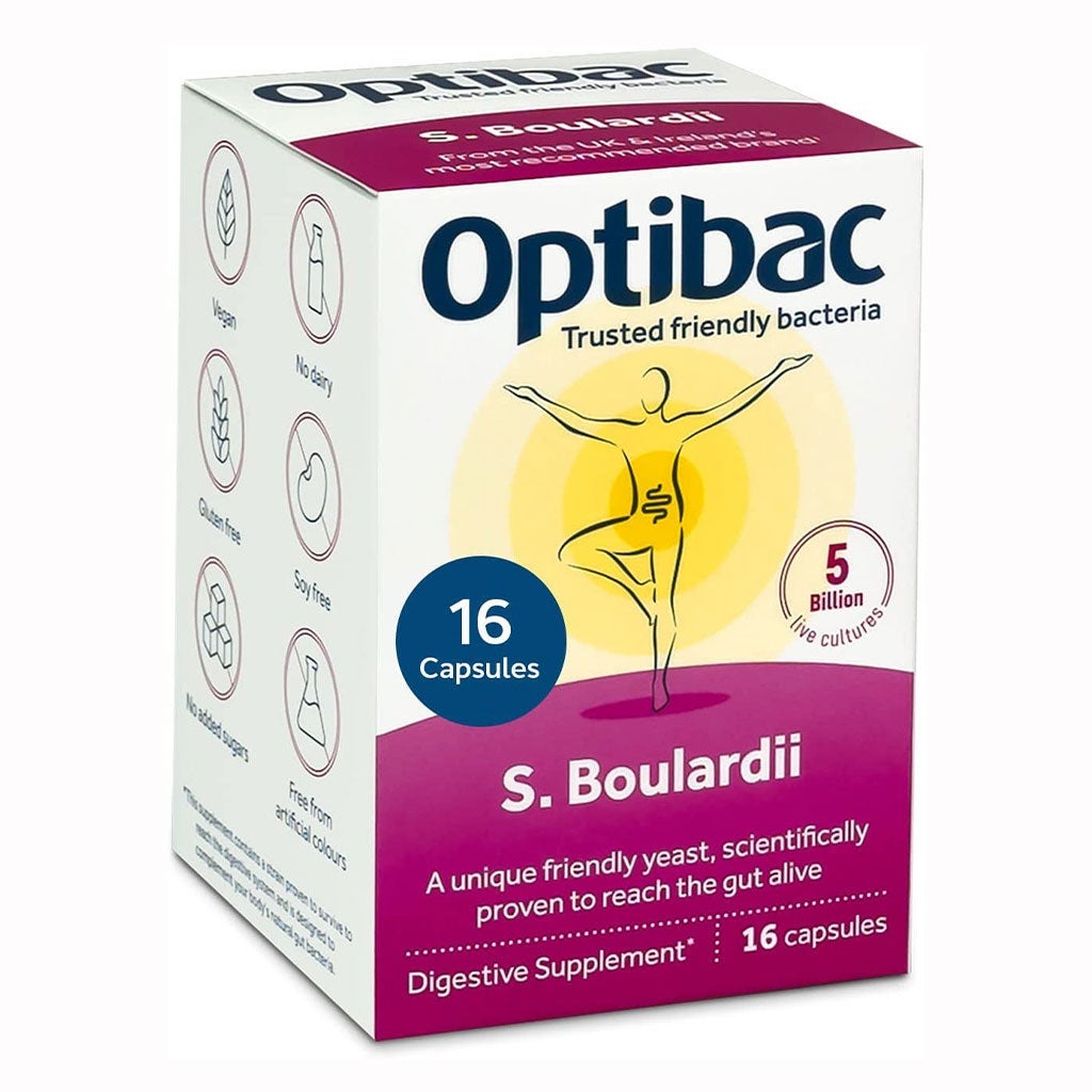 Optibac Saccharomyces Boulardii Digestive Capsules, Pack of 16's - myAster