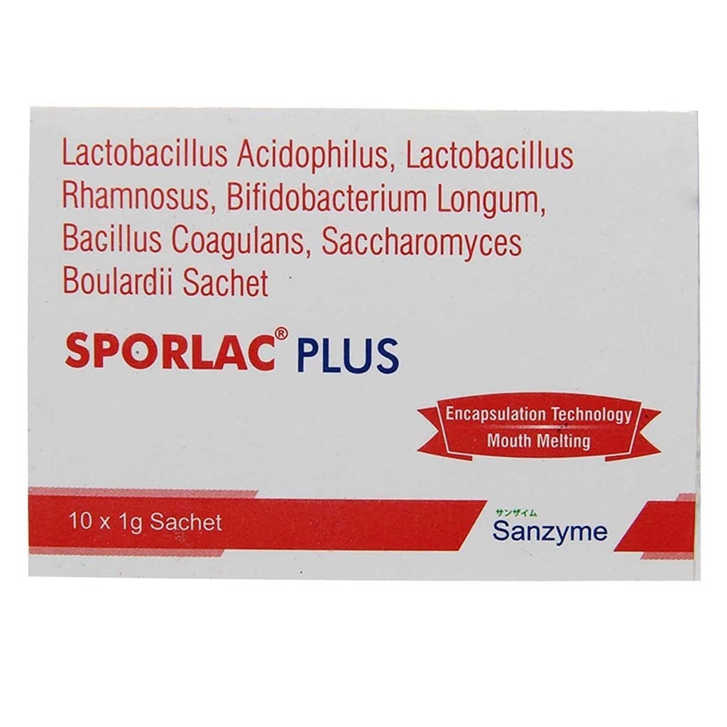 Sporlac Plus Probiotic Oral Powder Sachets 1g, Pack of 10's - myAster