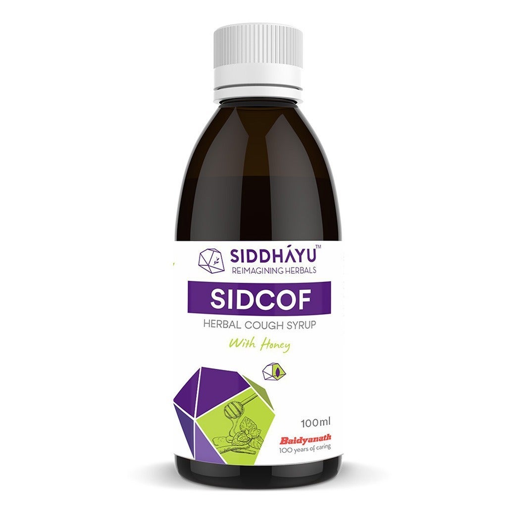 Siddhayu Sidcof Herbal Alcohol-Free Cough Syrup With Honey 100ml - myAster