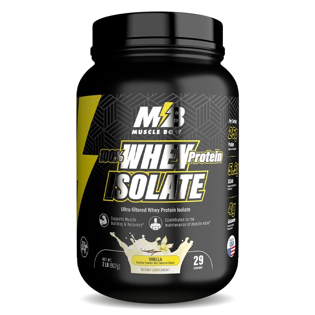 Muscle Bolt 100% Whey Protein Isolate Protein Powder Mix With BCAAs ...