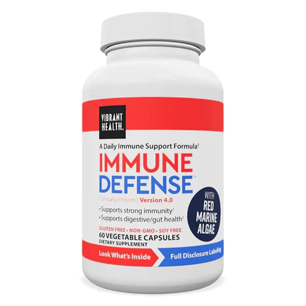 Vibrant Health Immune Defense Capsules with Red Marine Algae, Pack of ...